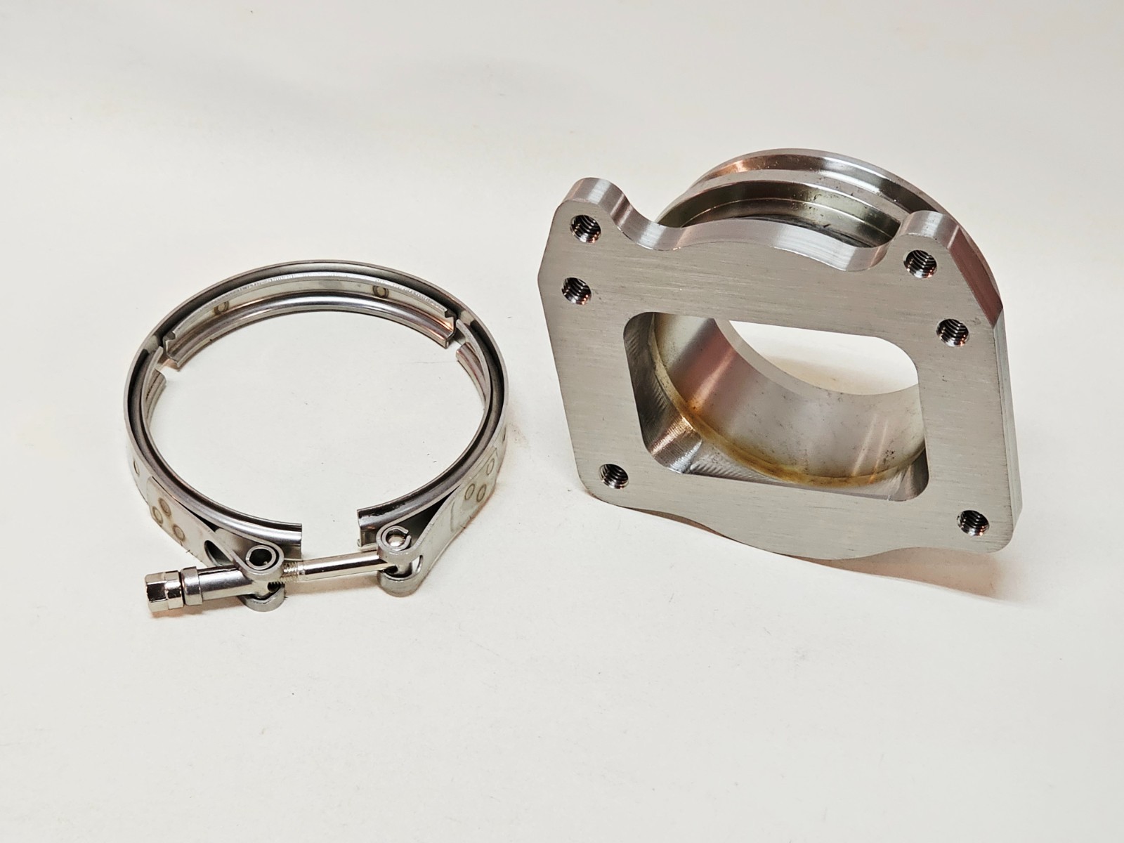 Stainless T6 Flange to Pro Mod 4.23″ OD V-band Turbine Inlet fit Pulsar ...