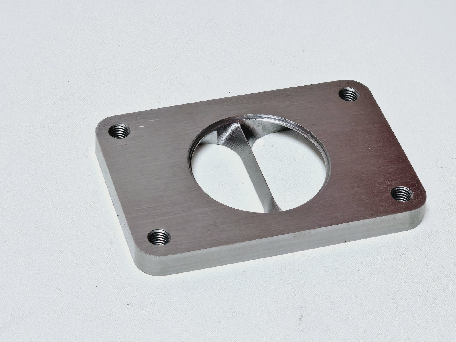 T6 Divided Turbo Inlet Adapter Flange to 2.5″ Exhaust Tubing Transition ...