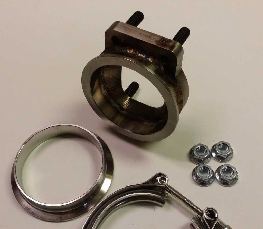Stainless T3 Undivided to 3.0″ ID V-band Inlet Turbo Flange Transition ...