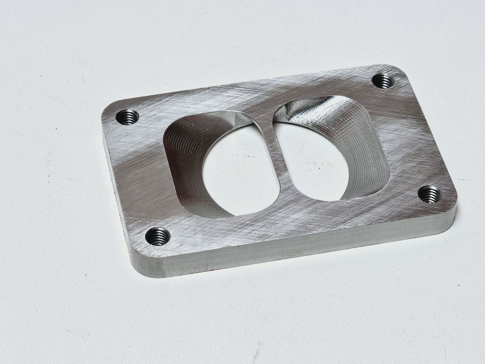 T6 Divided Turbo Inlet Adapter Flange to 2.5″ Exhaust Tubing Transition ...