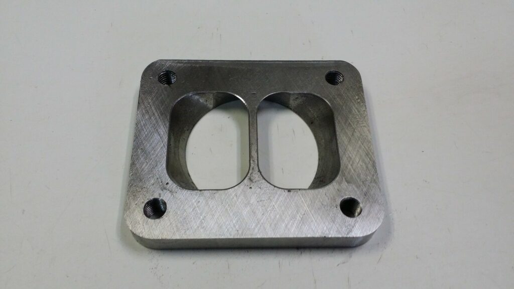 Stainless T4 Divided Turbo Flange to 2.5" inlet flange 1/2"CNC SS304L ...