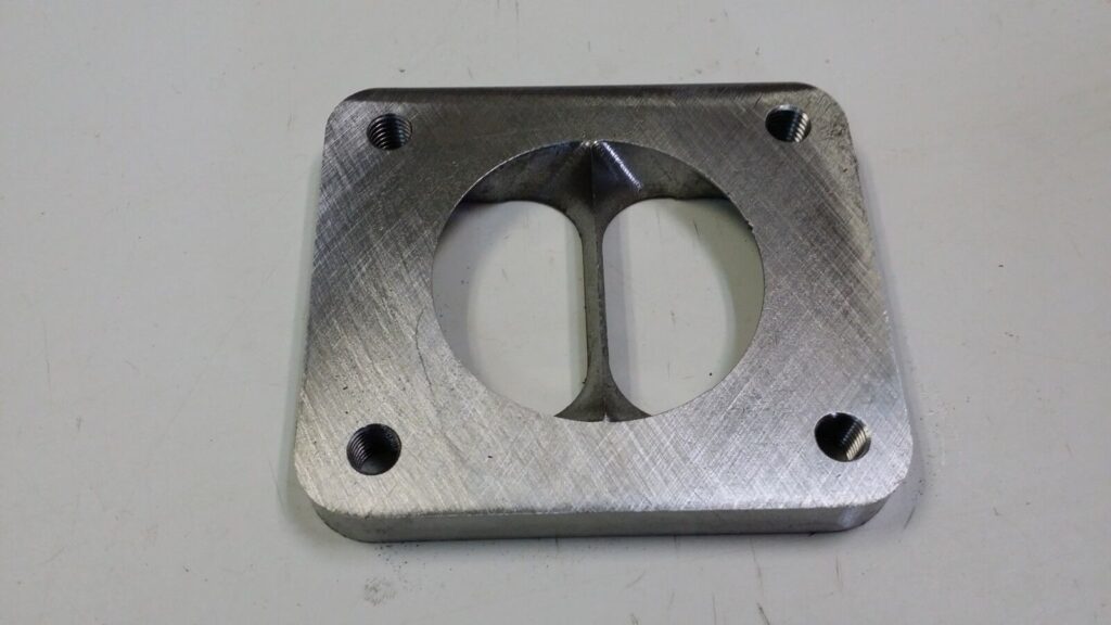 Stainless T4 Divided Turbo Flange to 2.5" inlet flange 1/2"CNC SS304L ...