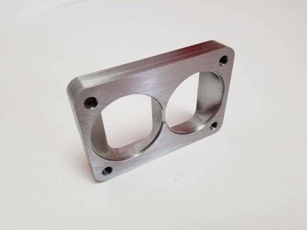 T6 Divided Collector to Twin Dual Recess 2.50" Inlet Turbo Flange S400 ...