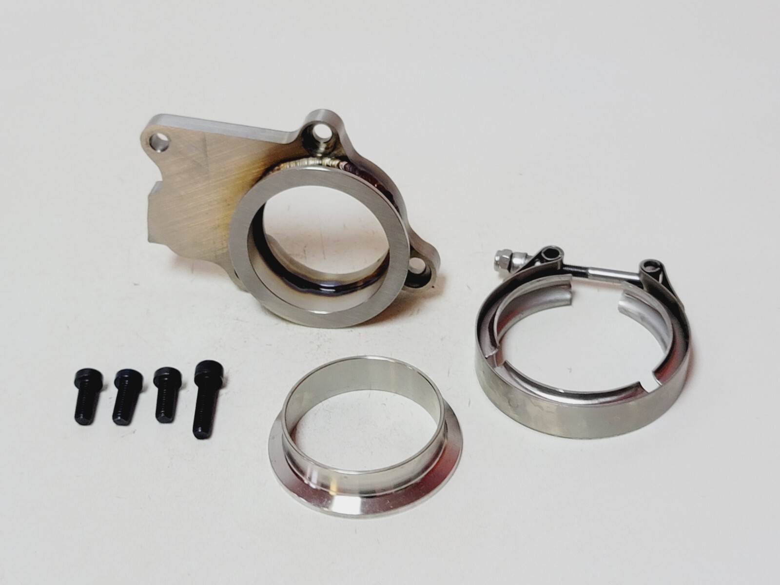 Stainless Downpipe Flange 2.5" V-band Kit fits Holset HX25 HX27 HX25W ...