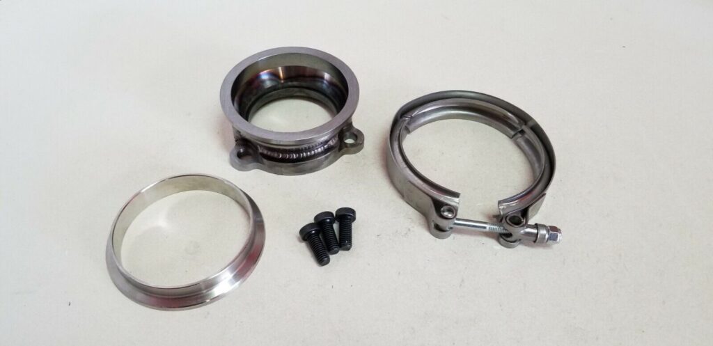 GT20 GT2052 Garrett Turbo Downpipe Flange 3.0" V-band Kit fits Perkins ...