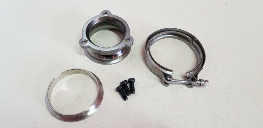 GT20 GT2052 Garrett Turbo Downpipe Flange 3.0" V-band Kit fits Perkins ...