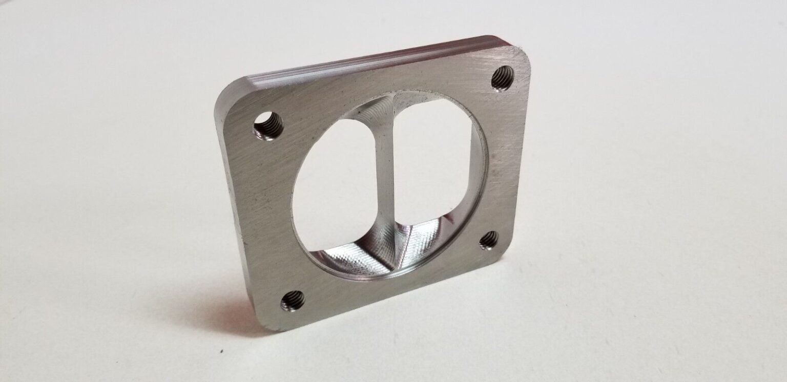 Stainless T4 Divided Turbo Flange to 3" inlet flange 1/2"CNC 304L ...