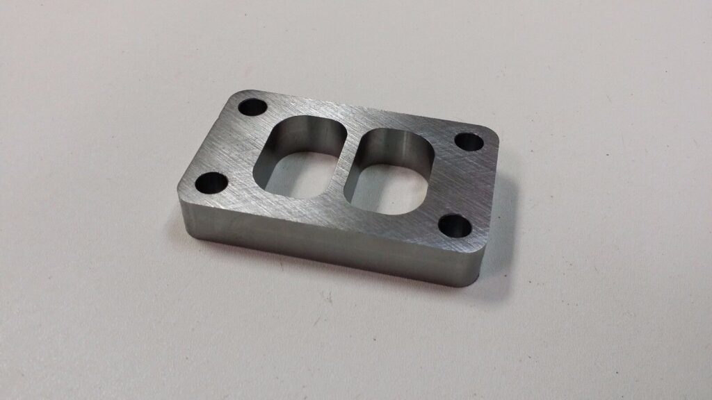 T3 Divided Inlet 3/4" Spacer Turbo Flange Divorced Twin Scroll Ports ...