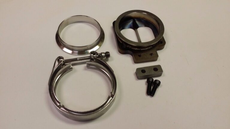 T4 Divided to 3.5" inch V-band Inlet Turbo Transition Flange Tabs 1/2 ...