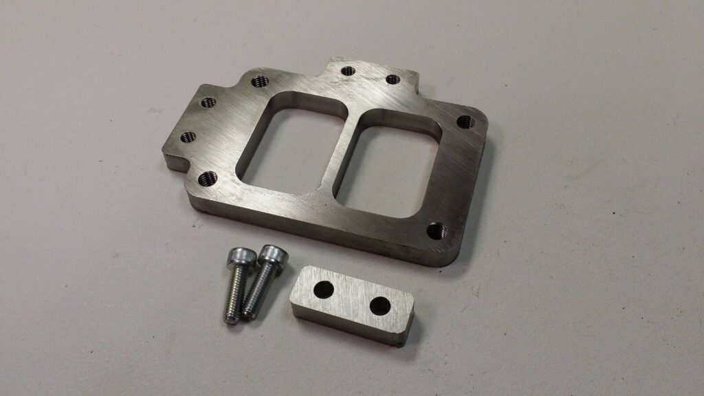 Stainless T6 Divided Turbo Inlet Flange Mounting Tabs Threaded S480 ...