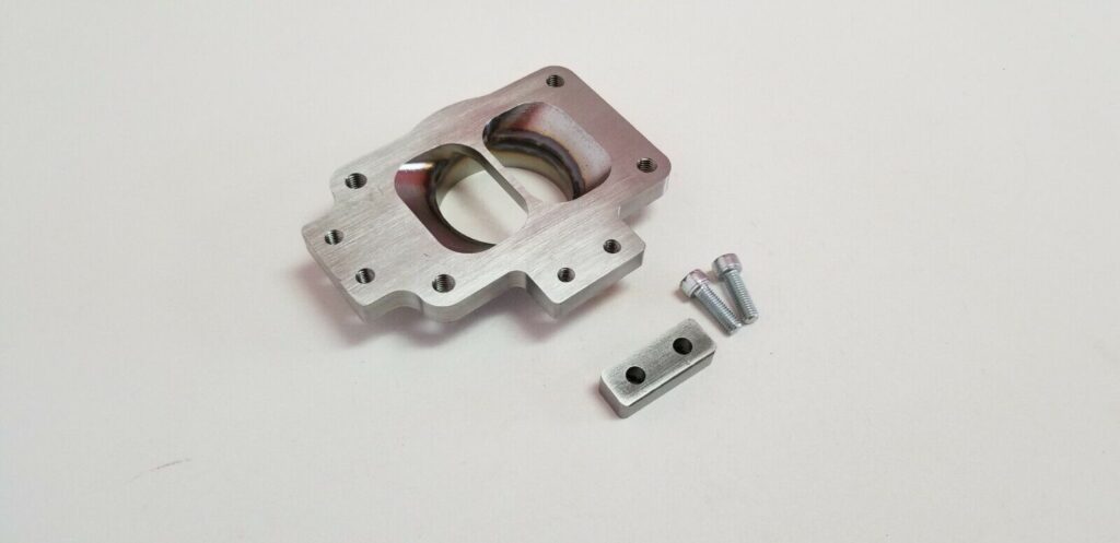Stainless T6 Divided Turbo Inlet Flange to 2.50" Vband Tabs Transition ...