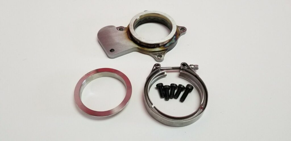Downpipe Turbo Flange 3.5" V-band fit Holset HX40W Cummins Diesel 6CTA ...