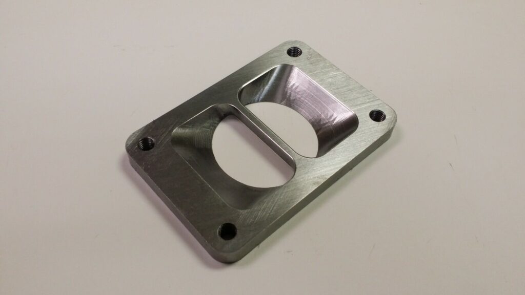 T6 Divided Turbo Inlet Adapter Flange to 2.5" Exhaust Tubing Transition ...
