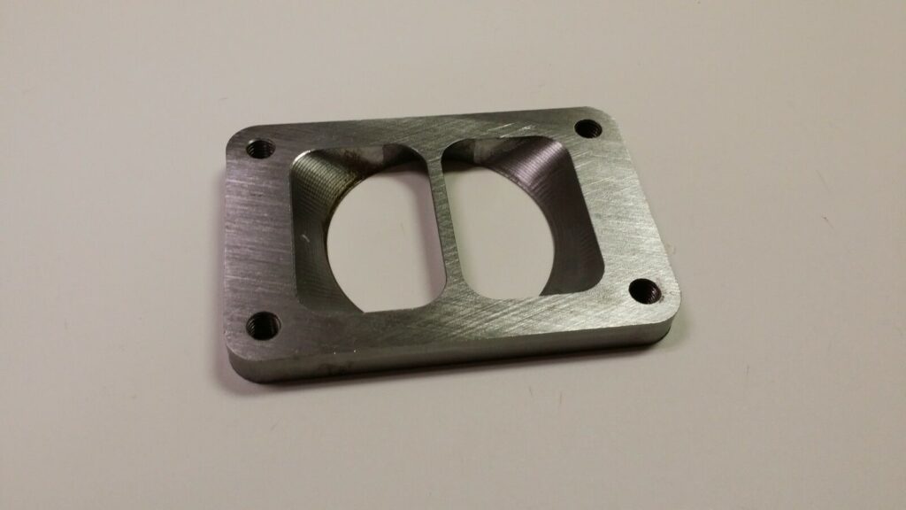T6 Divided Turbo Inlet Adapter Flange to 3.0" Exhaust Tubing Transition ...