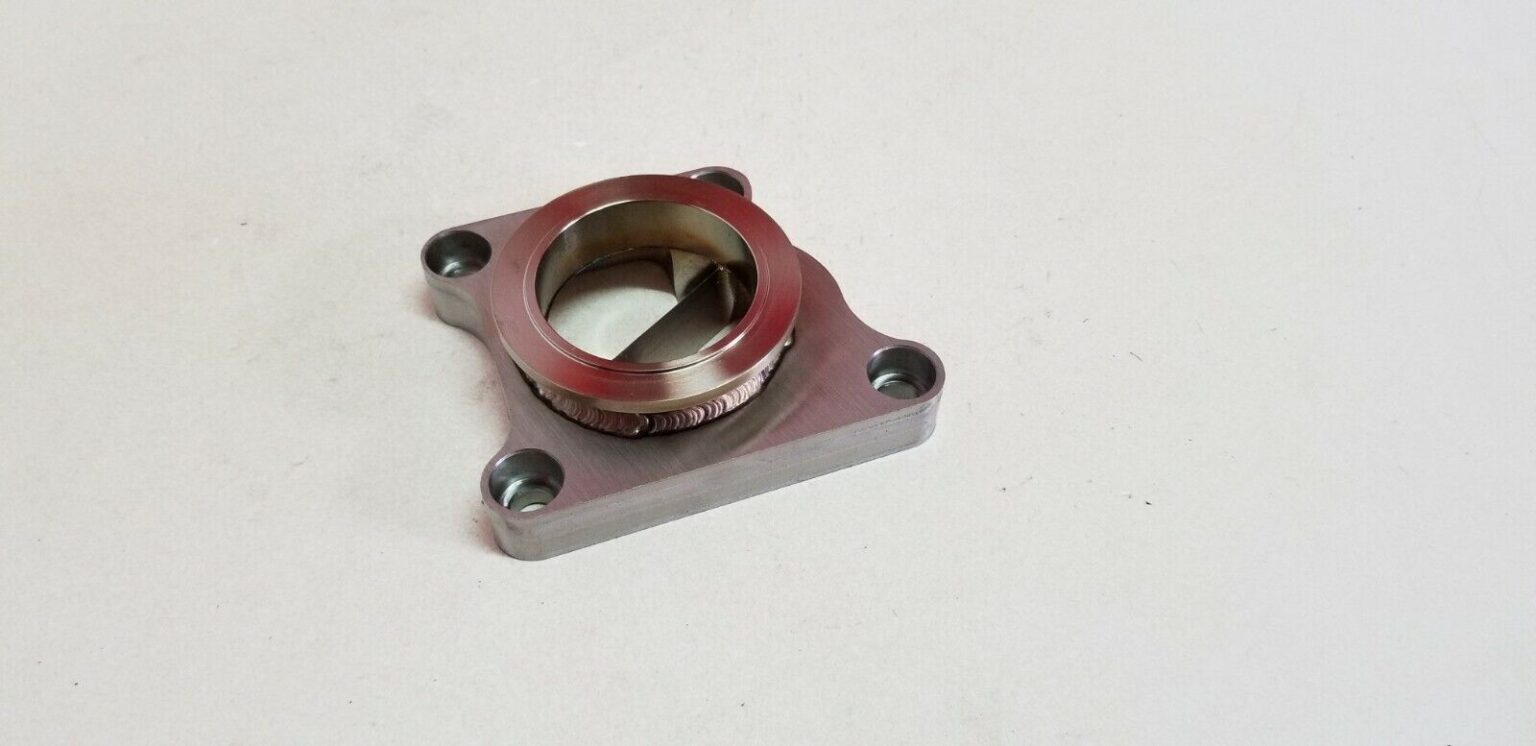 Stainless EVO 5/6/7/8/9 Header to GTX30 GTX35 V-band Turbo Inlet Flange ...