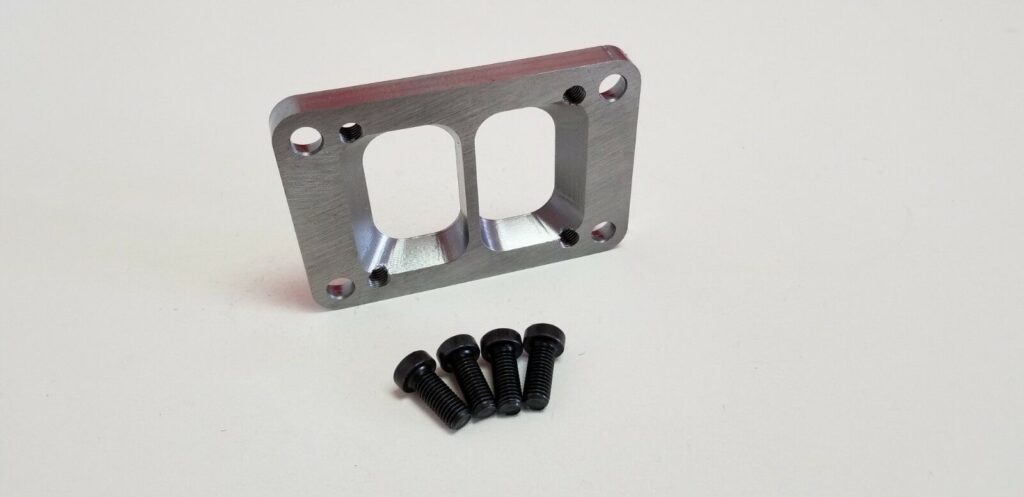 T4 Divided Turbo to T6 CS Manifold Transition Adapter Flange 1/2" S400 ...