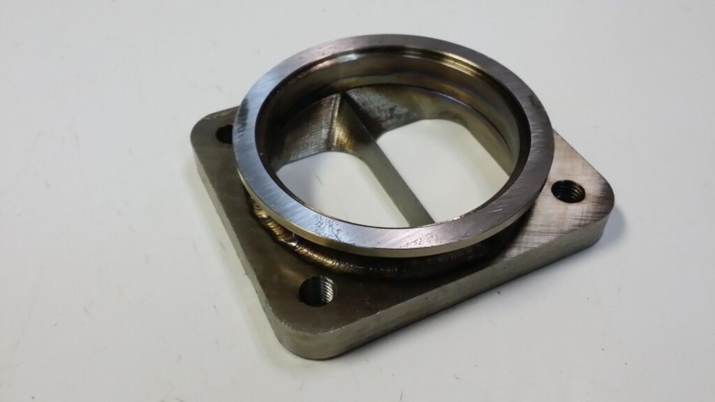 Stainless T4 Divided Inlet Flange to 3" ID V-band Transition Adapter ...