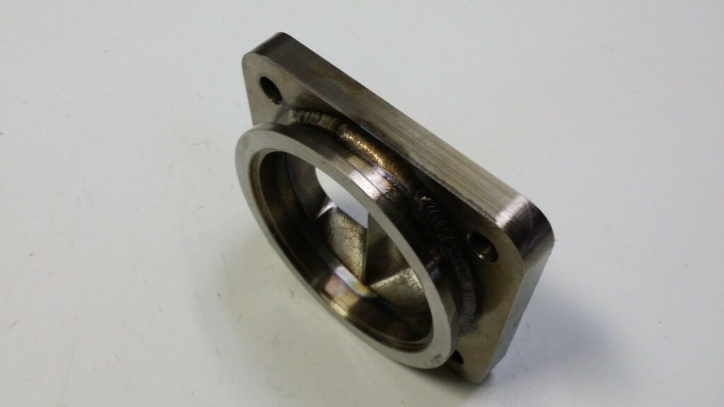 Stainless T4 Divided Inlet Flange to 3" ID V-band Transition Adapter ...